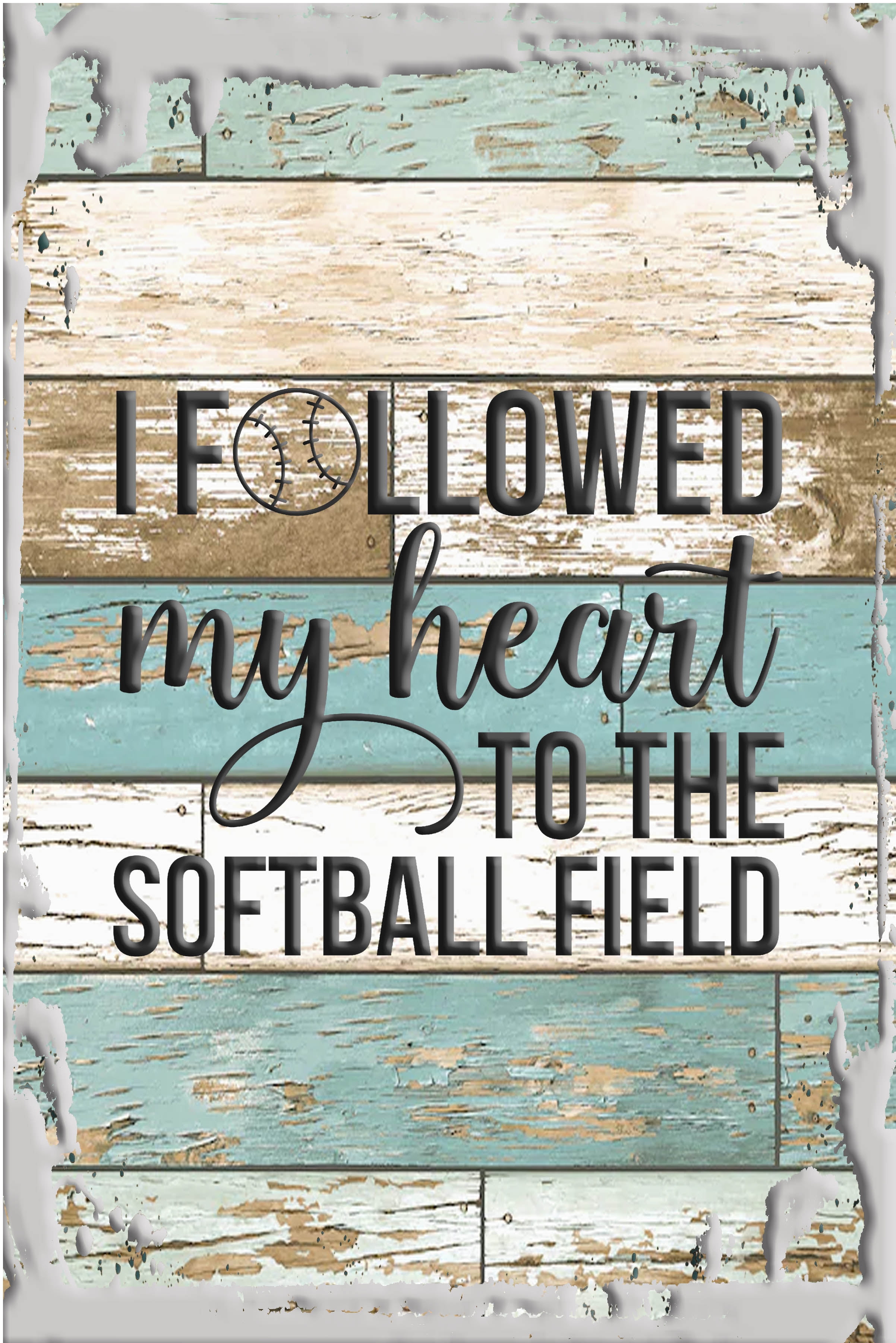 I followed my heart to the softball field caps cursive sport love White ...