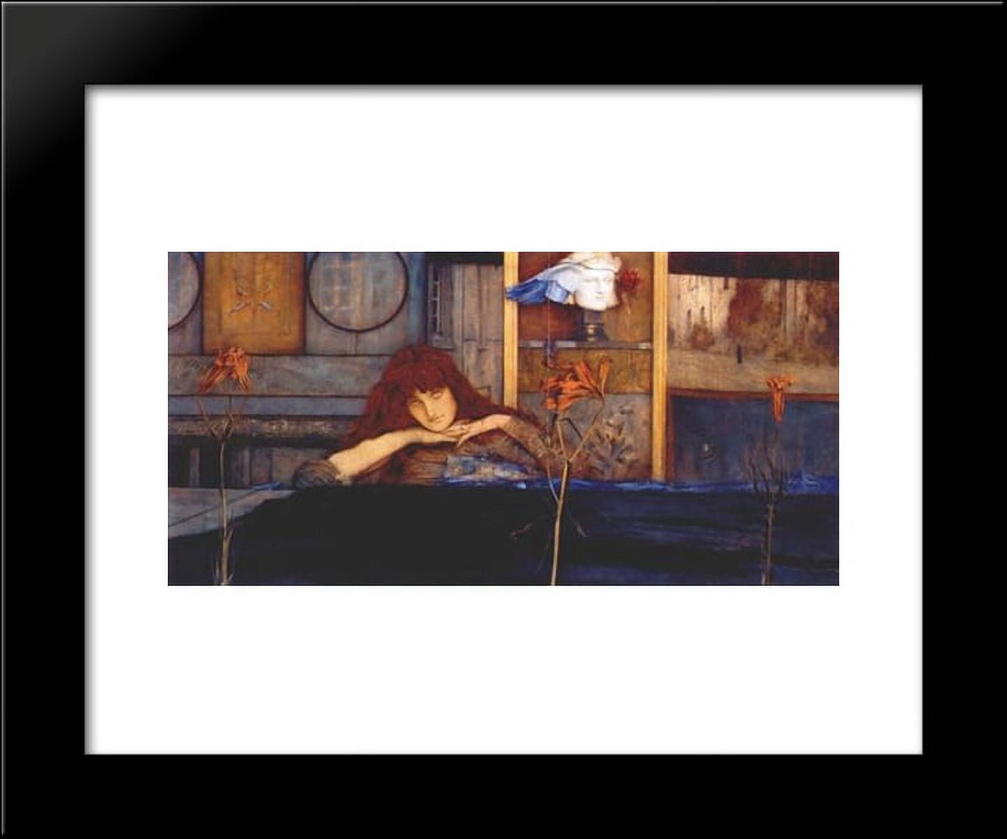 I lock my door upon myself 20x24 Framed Art Print by Fernand Khnopff ...