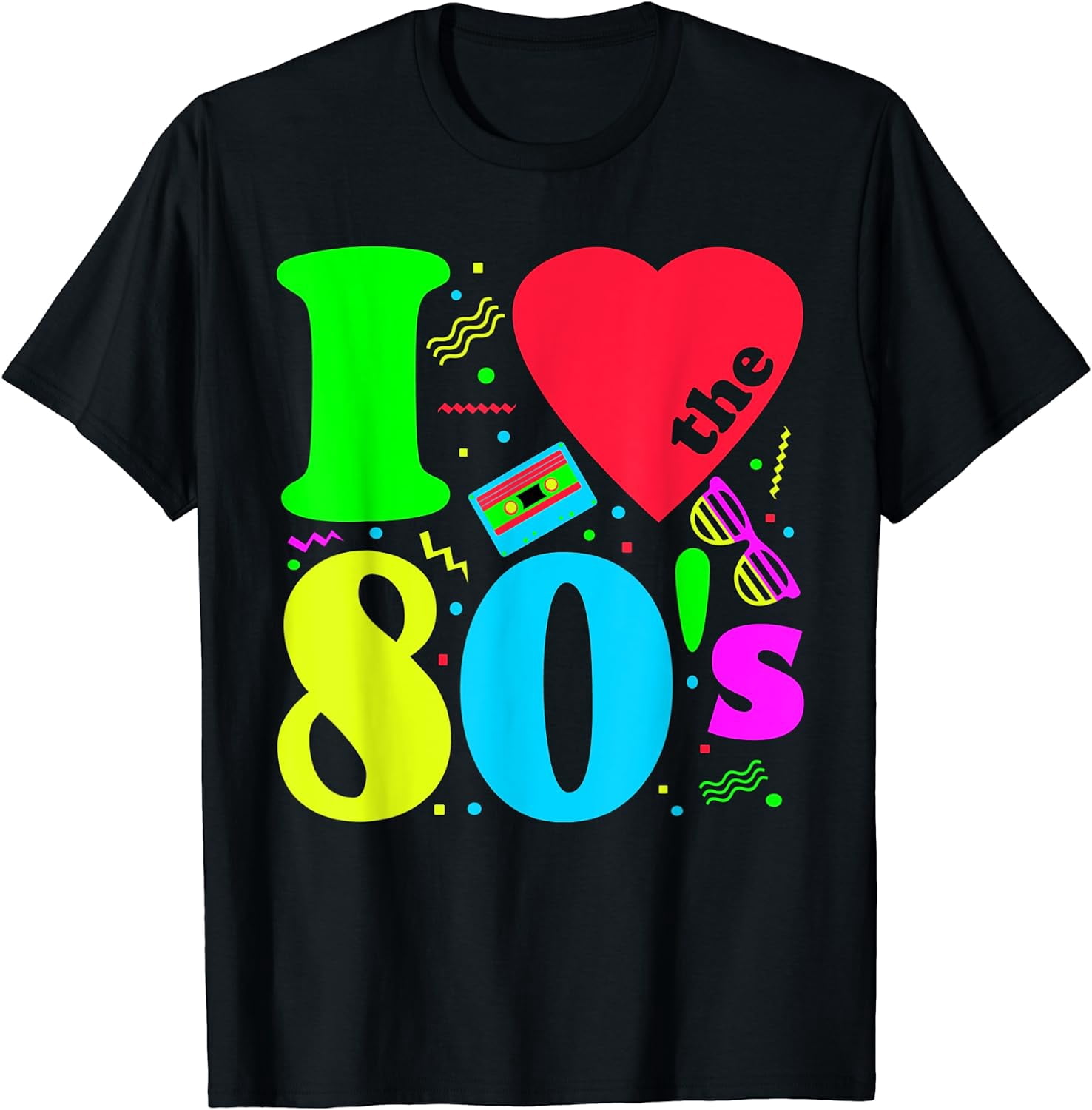I love The 80'S T-Shirt 80's 90's costume Party Tee T-Shirt - Walmart.com