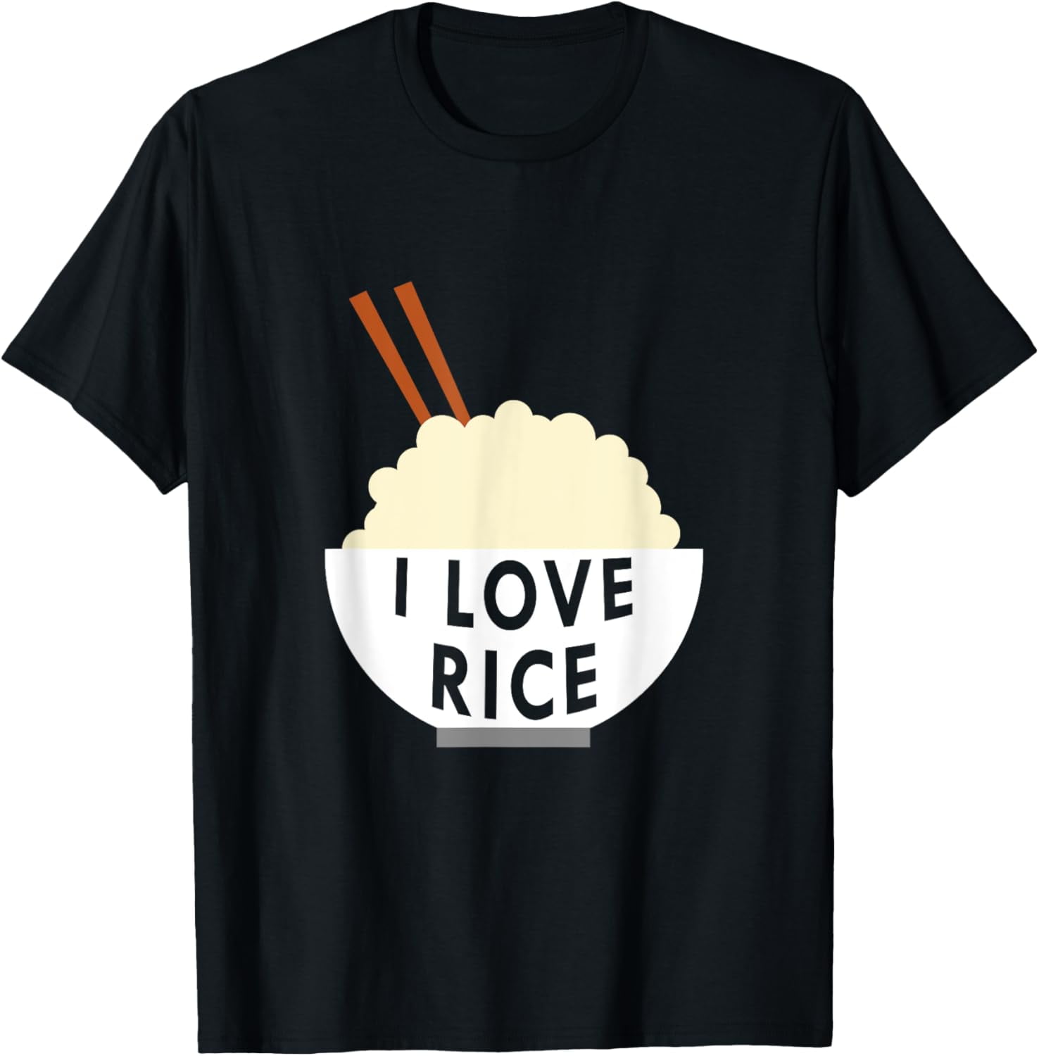 I love rice T-Shirtmen and women can wear, black, white, gifts ...