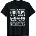I'm A Grumpy Old Man My Level Of Sarcasm Depends Funny Shirt T-Shirt ...