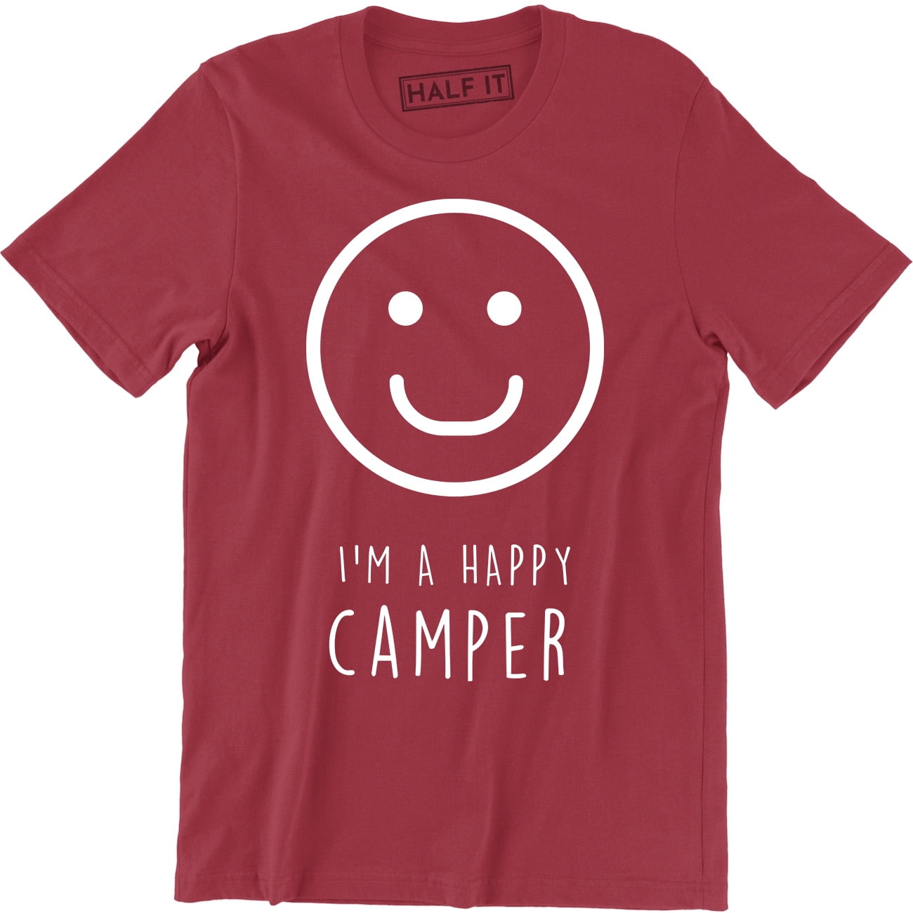 I'm A Happy Camper Funny Smile Face Emoji Tourism Camping Travel Men T ...