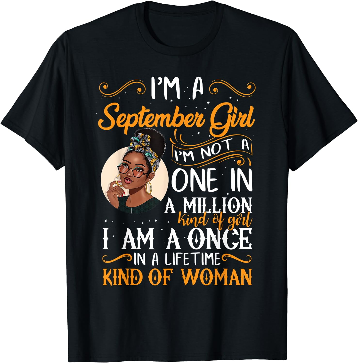 I'm A September Girl Black Women Virgo Libra Birthday T-Shirt - Walmart.com