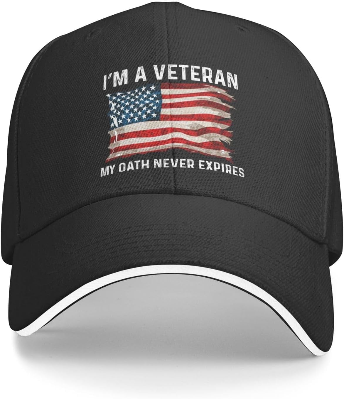 I'm A Veteran My Oath Never Expires Hat for Men Baseball Caps Graphic ...