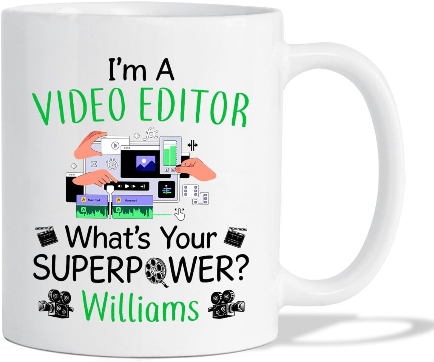 I'm A Video Editor Cup, Personalized Film Editing Coffee Mug ...
