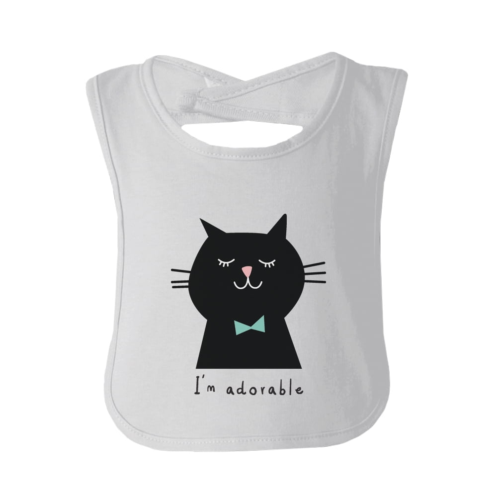 I'm Adorable Cat Funny Baby Bibs Cute Drooler Bibs Great Baby Shower ...