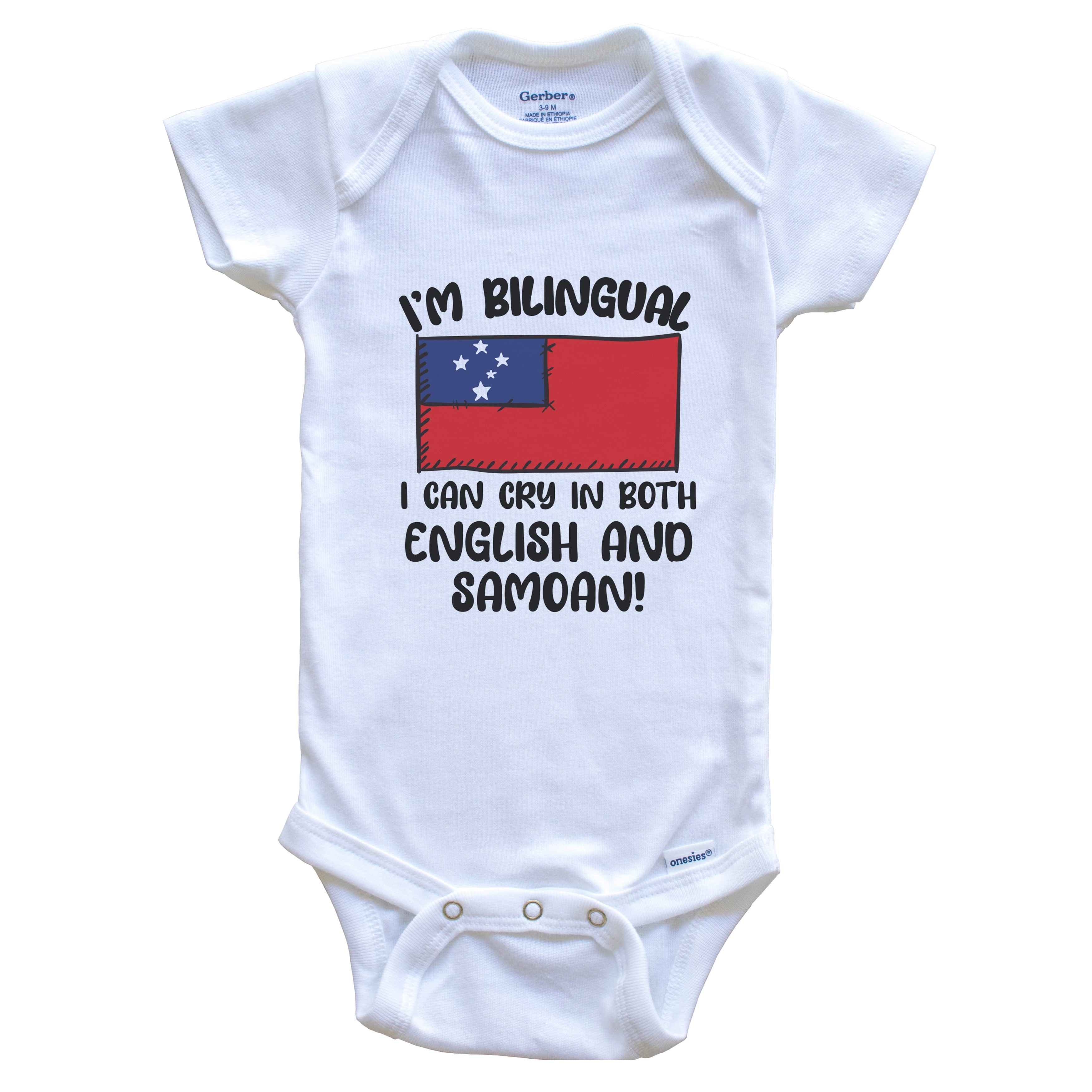 I'm Bilingual I Can Cry In Both English And Samoan Funny Samoan Flag ...