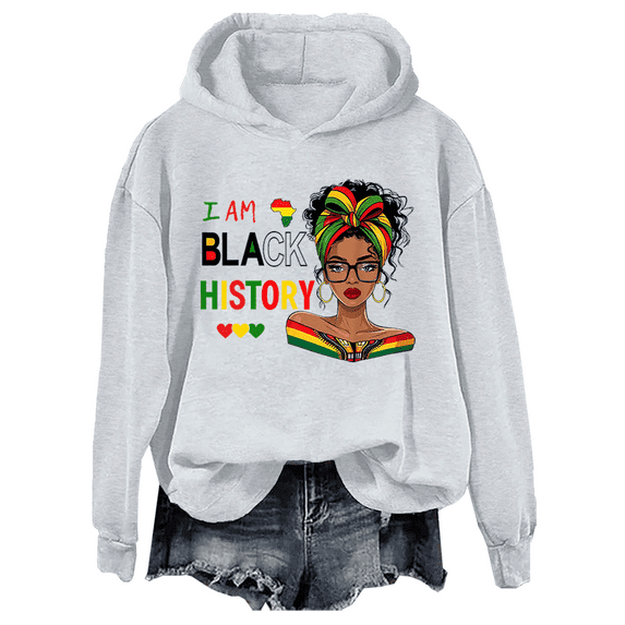 I'm Black History Month African American Women Girls Hoodie, Black ...