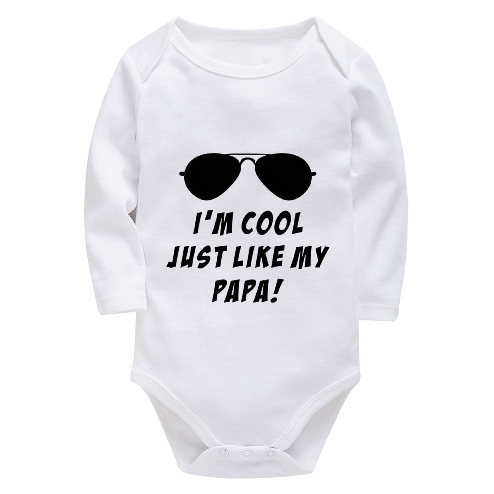 I'm Cool Just Like My Papa Outfits Baby Girl Long Sleeve Gender Nuteral ...