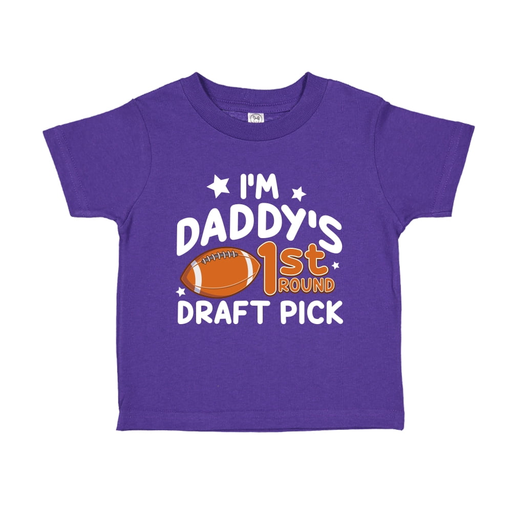 I'm Daddy's First Round Draft Pick Toddler T-Shirt 2T Purple - Walmart.com
