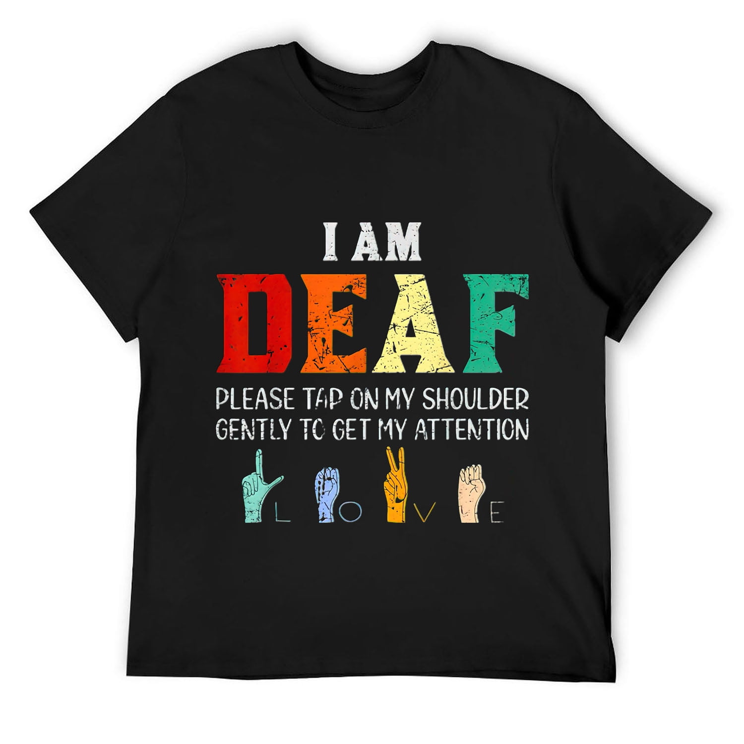 I'm Deaf! Deafness Deaf People Sign Language T-Shirt - Walmart.com