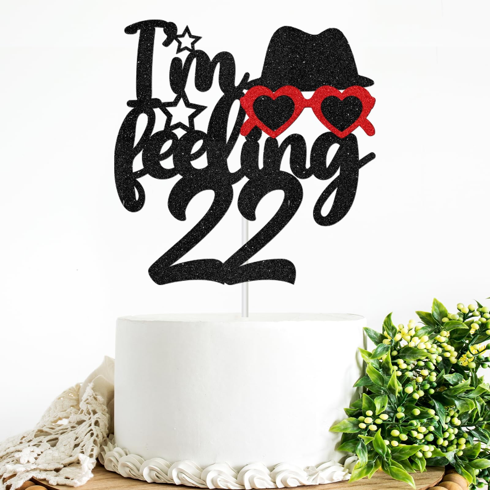 I'm Feeling 22 AJH3 Cake Topper | Music Theme Singer 22nd Birthday ...