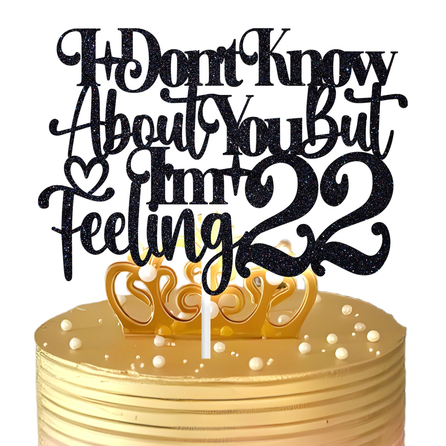 I'm Feeling 22 Cake Topper,Hello 22, RST1 Cheers to 22 Years, Music Disco Theme Happy 22nd ...
