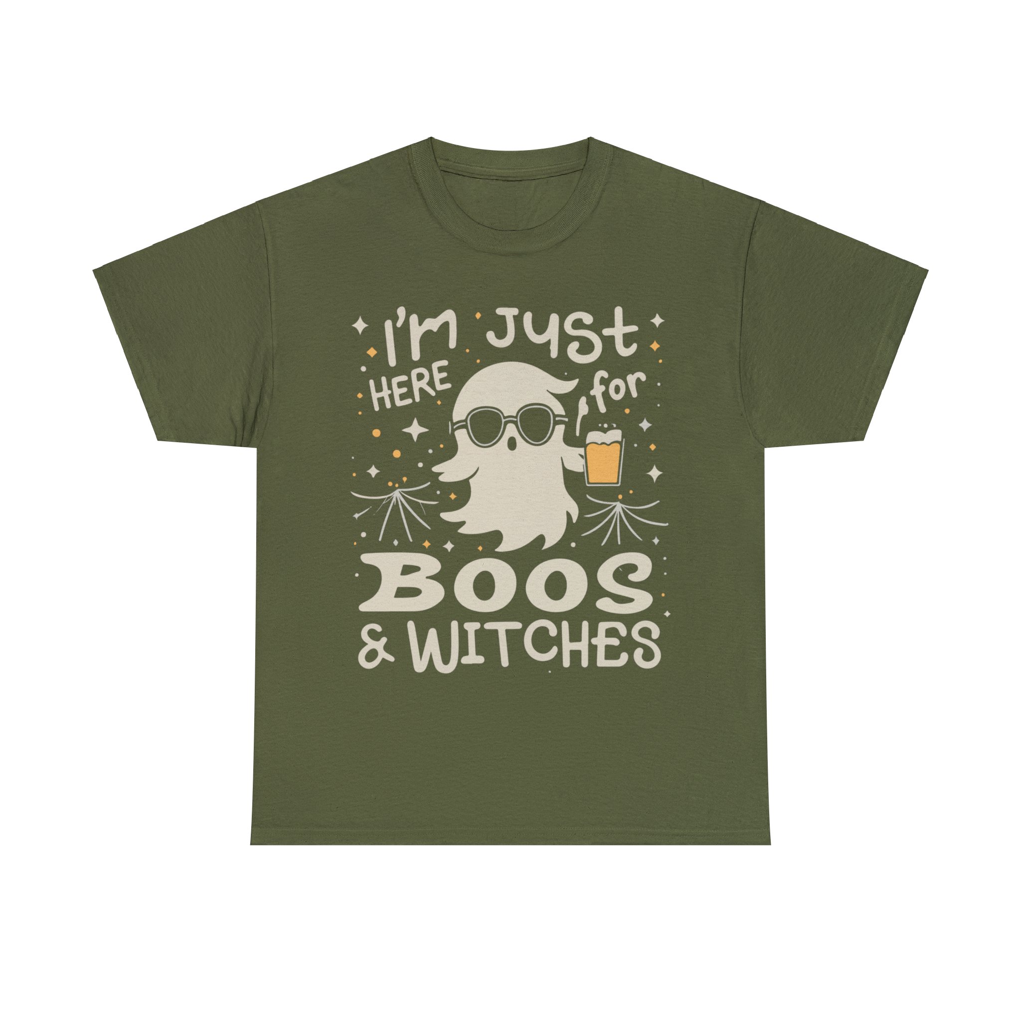 I'm Just Here For Boos and Witches Unisex Graphic Tee Shirt, Sizes S ...