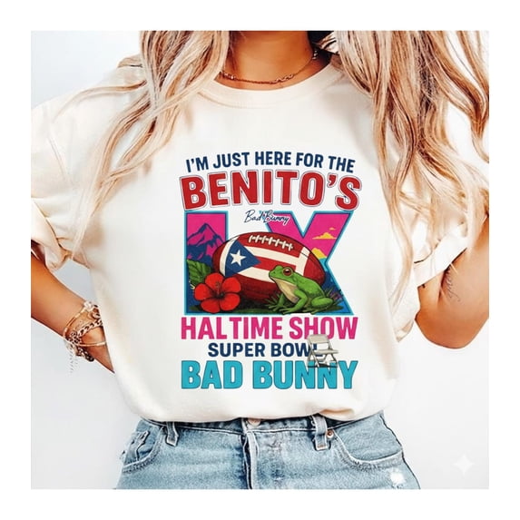 I’m Just Here for Benito’s Halftime Show Shirt – Funny Bad Bunny Game ...