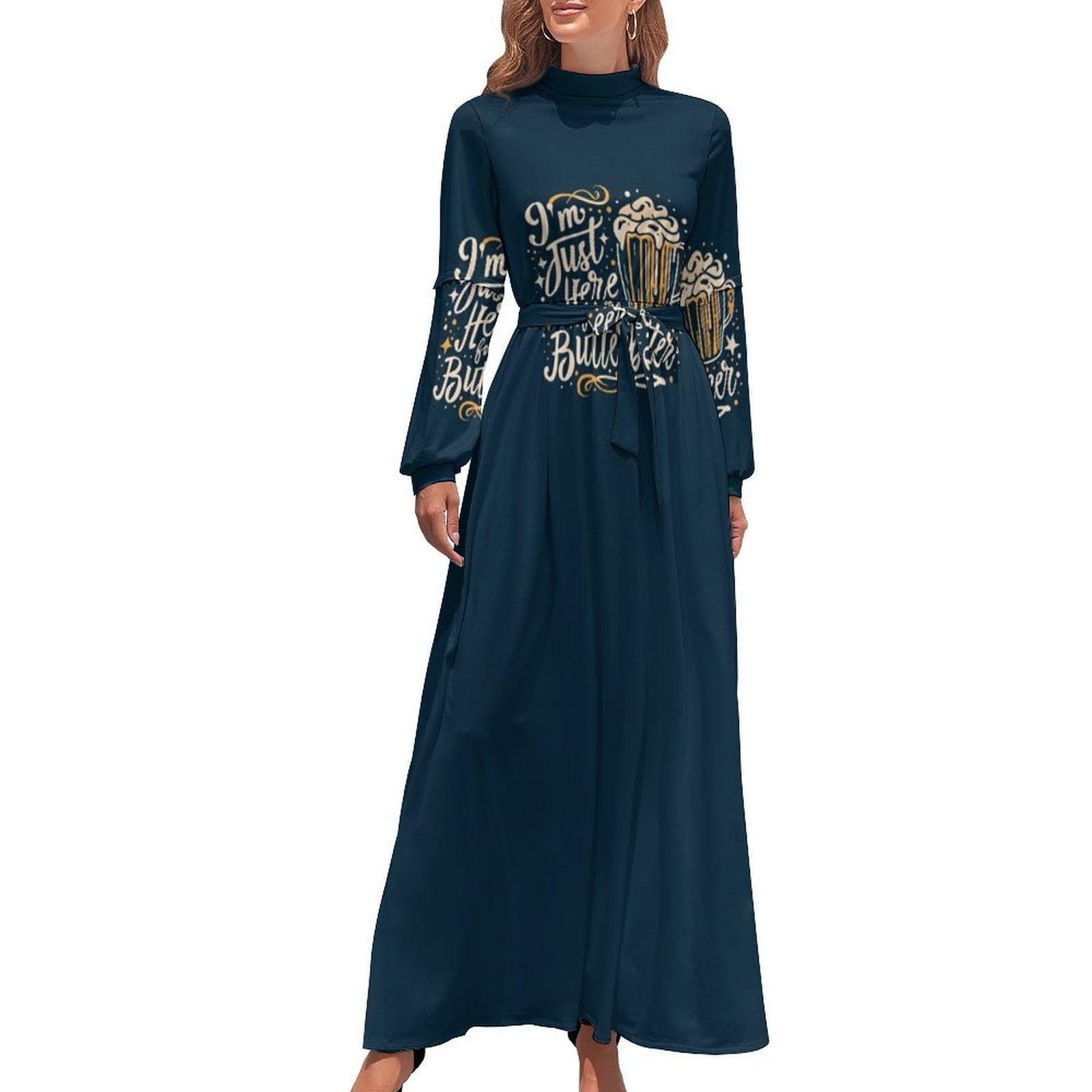 I'm Just Here for the ButterBeer - Funny Fantasy Long Dress ladies ...
