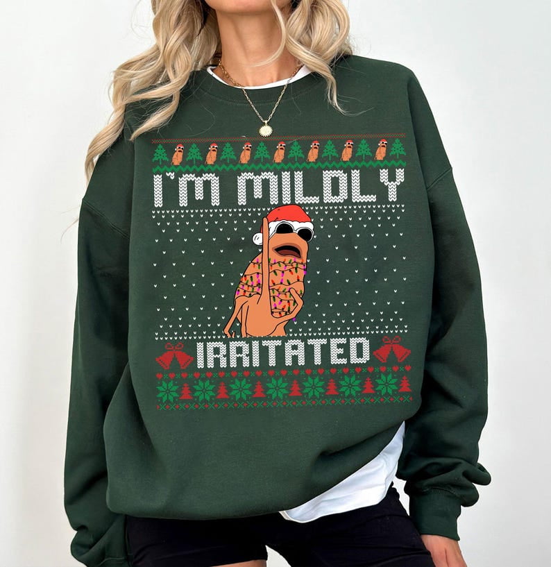 I’m Mildly Irritated Marcus the Worm Sweatshirt, Marcus the Worm Ugly ...