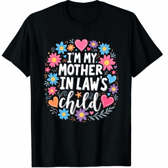 I'm My Mother in Laws Favorite Child Parent Funny Family Graphic Black ...
