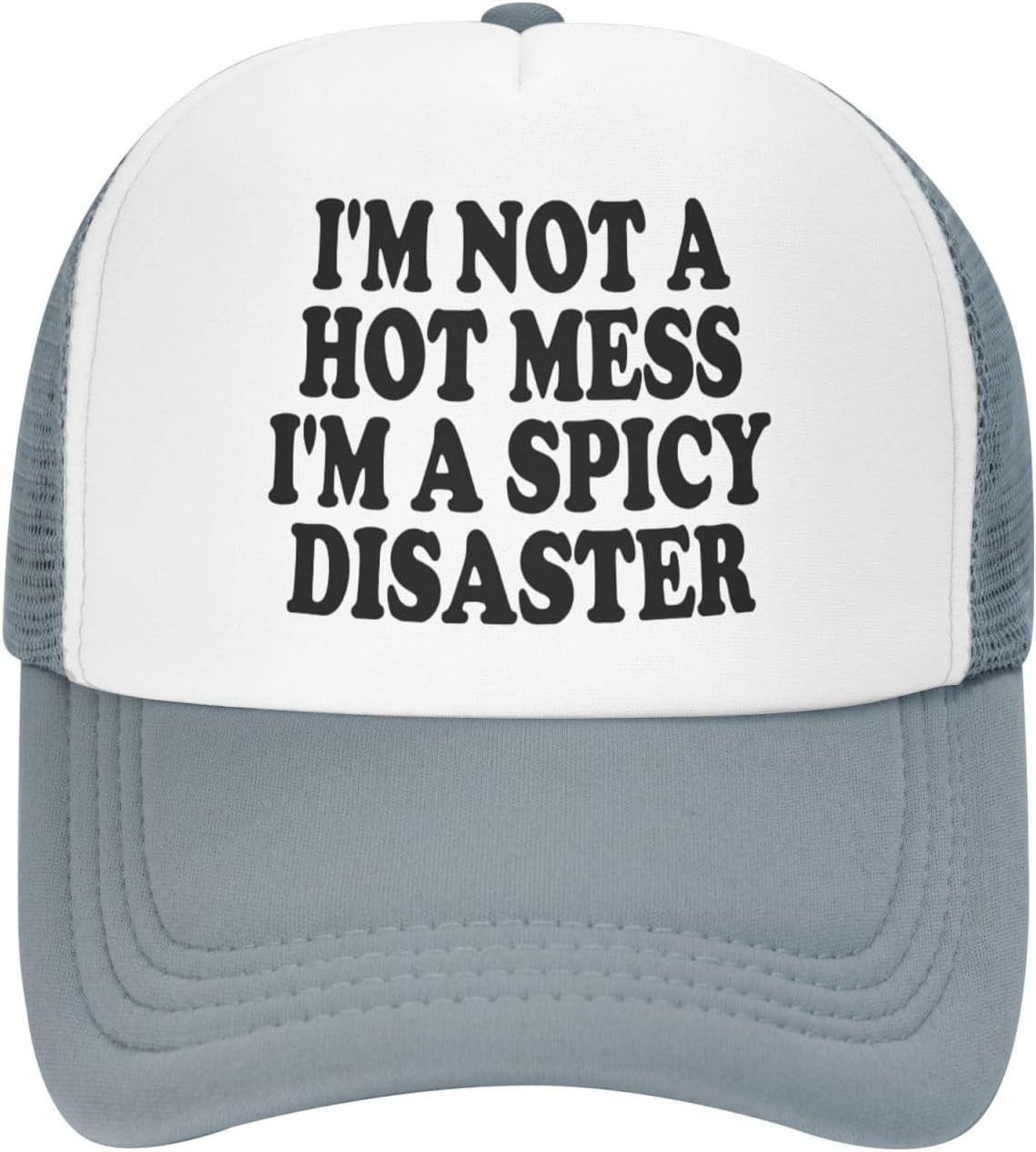 I'm Not A Hot Mess I'm A Spicy Disaster Trucker Hat Funny Hats Men ...