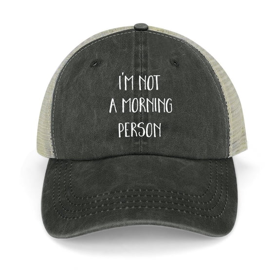 I’m Not A Morning Person Black Hat Adjustable Funny Fashion Unisex ...