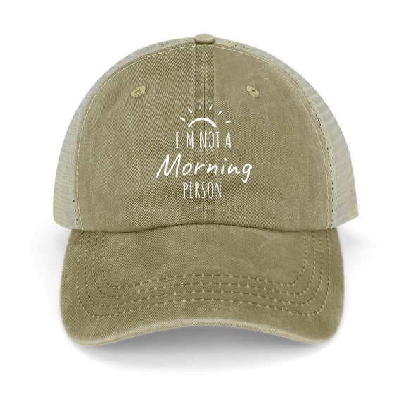 I’m Not A Morning Person Khaki Hat Adjustable Funny Fashion Unisex ...