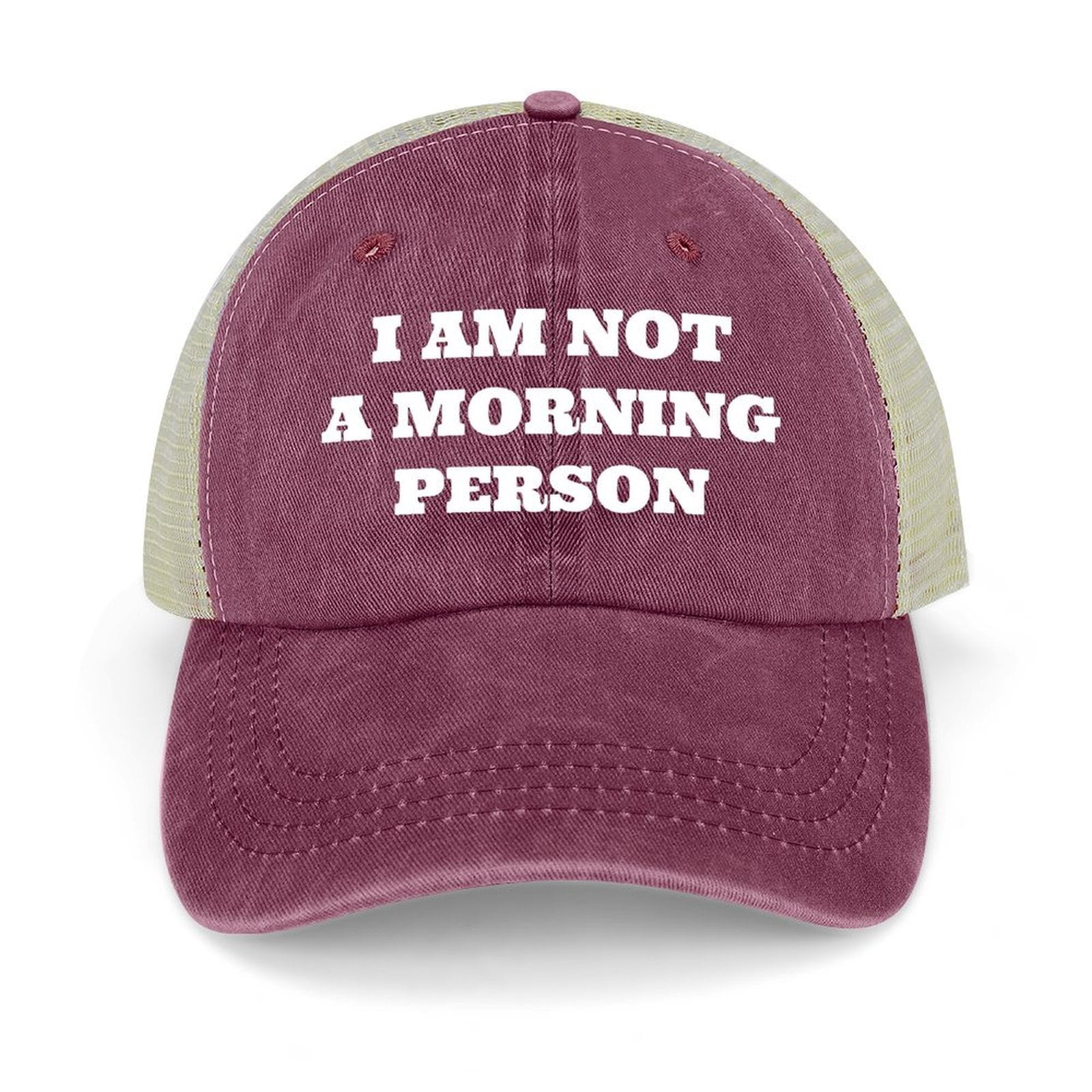 I’m Not A Morning Person Wine Red Hat Adjustable Funny Fashion Unisex ...