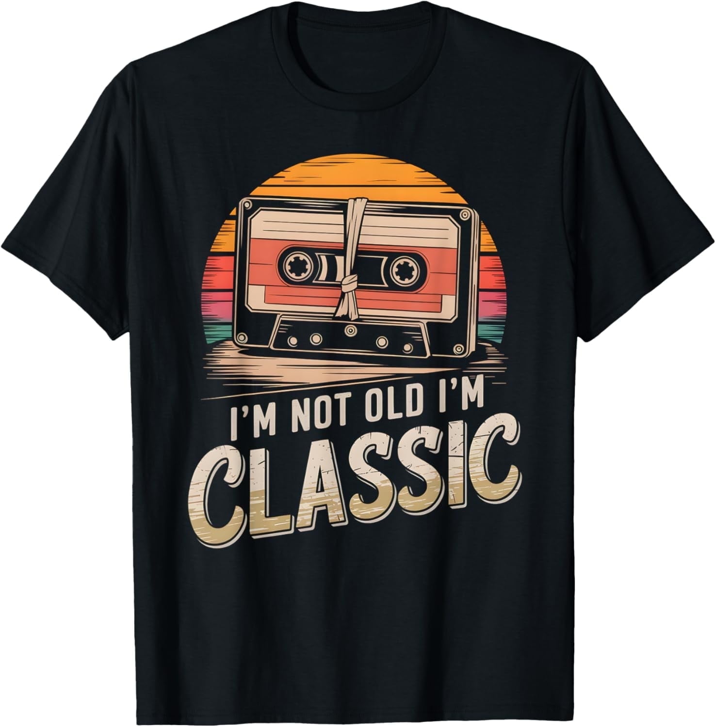I'm Not Old I'm Classic Funny Cassette tape Graphic T-Shirt - Walmart.com