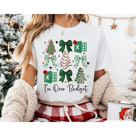 I'm Over Budget Excel Shirt, Coquette Bow Cakes Shirt, Spreadsheets ...