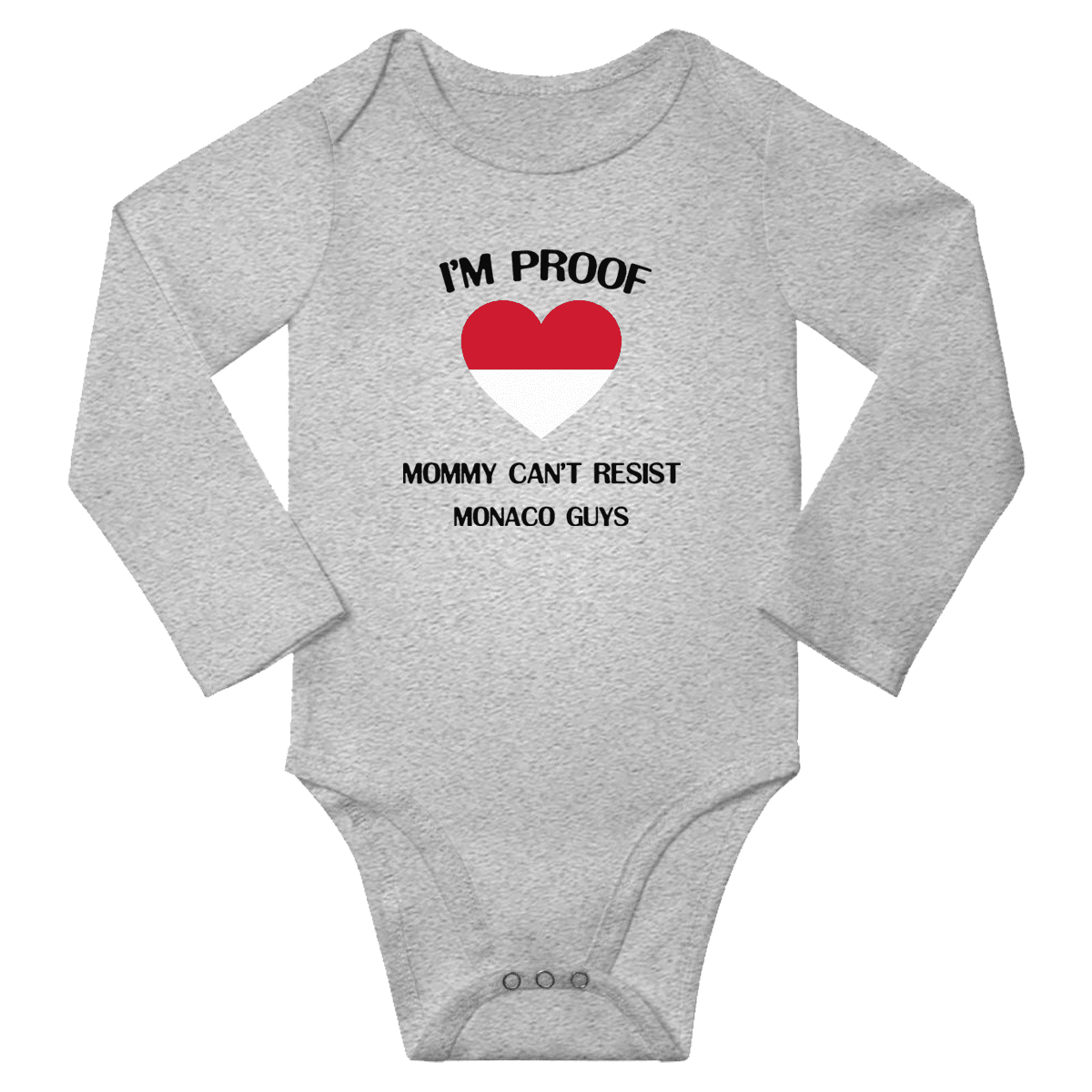 I'm Proof Mommy Can't Resist Monaco Guys Baby Long Sleeve Bodysuit ...