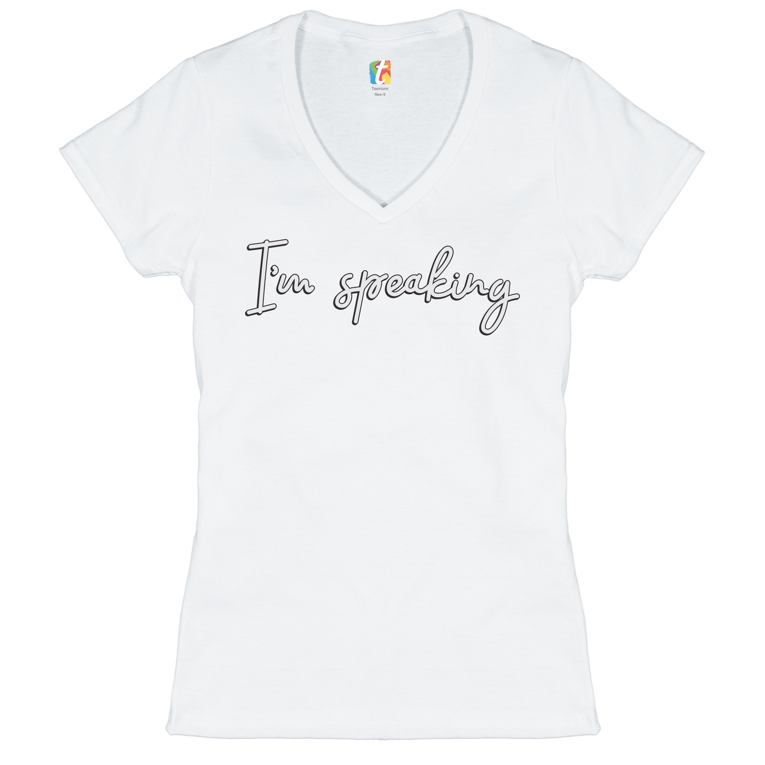 I'm Speaking Women's V-Neck T-shirt Biden Harris Vice Presidential ...