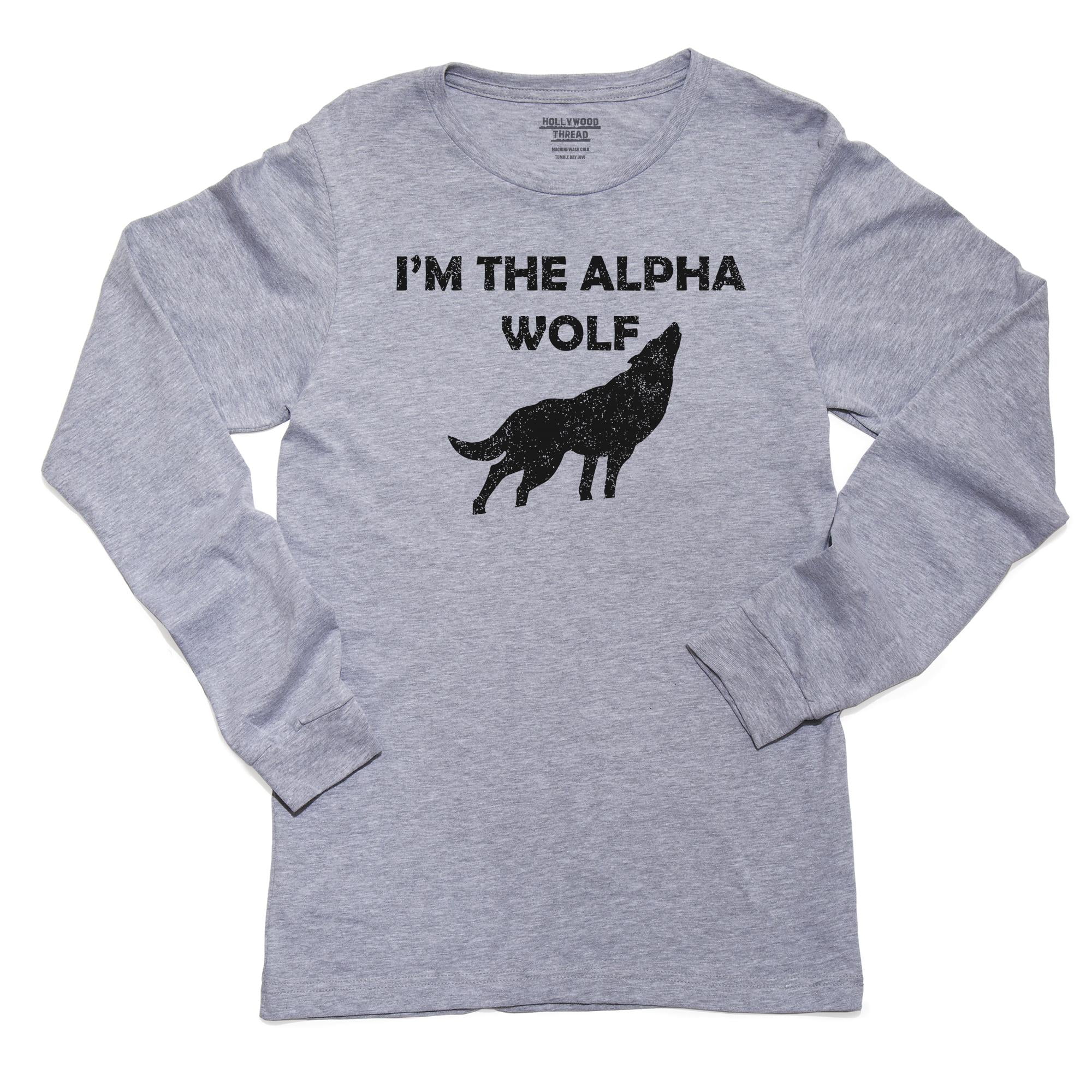 I'm The Alpha Wolf - Wolf Howling at Moon Graphic Girl's Long Sleeve ...