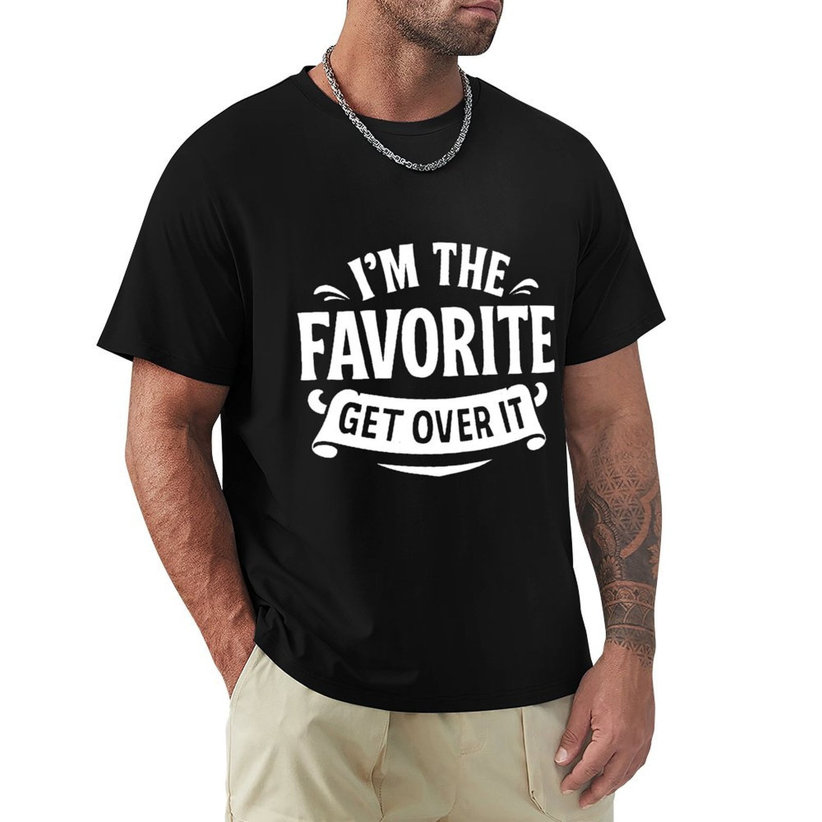 I’m The Favorite Men's Cotton HD Print Short Sleeve T-Shirt Crew Neck ...