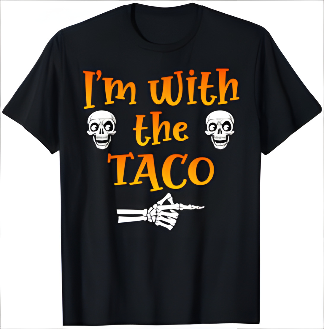 I'm With The Taco Funny Halloween Matching Costume T-Shirt - Walmart.com