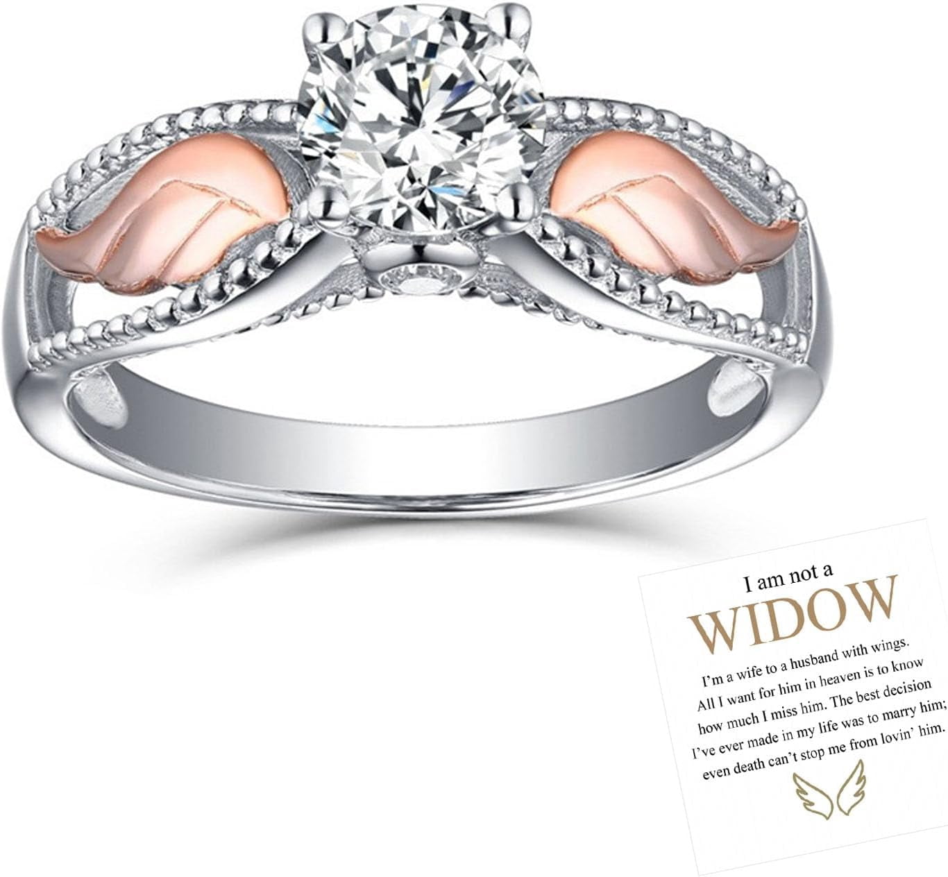 I'm a Wife to a Husband Circle Wings Memorial Ring - Hug From Heaven ...
