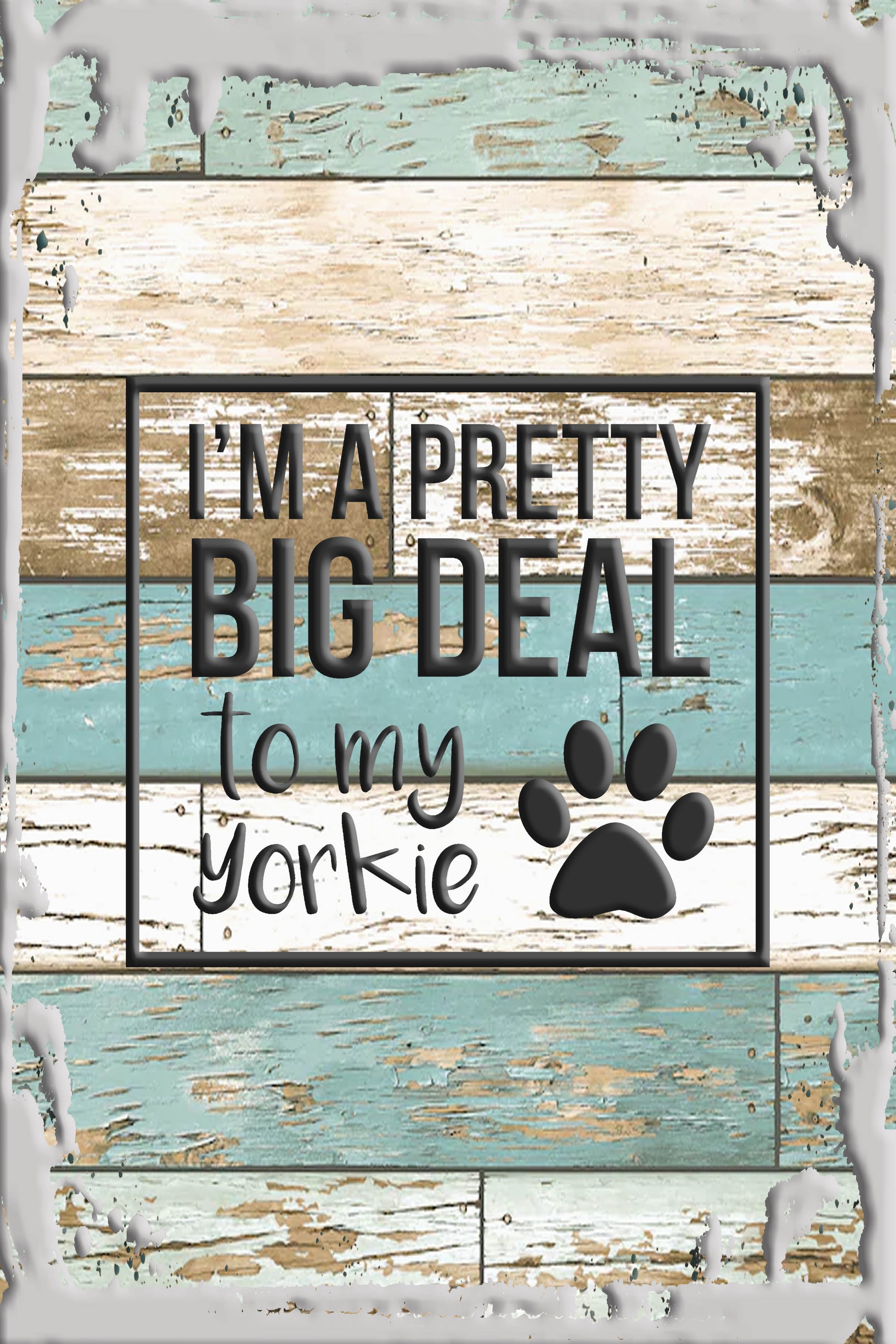 I'm a pretty big deal to my yorkie paw print caps funny pet love White ...