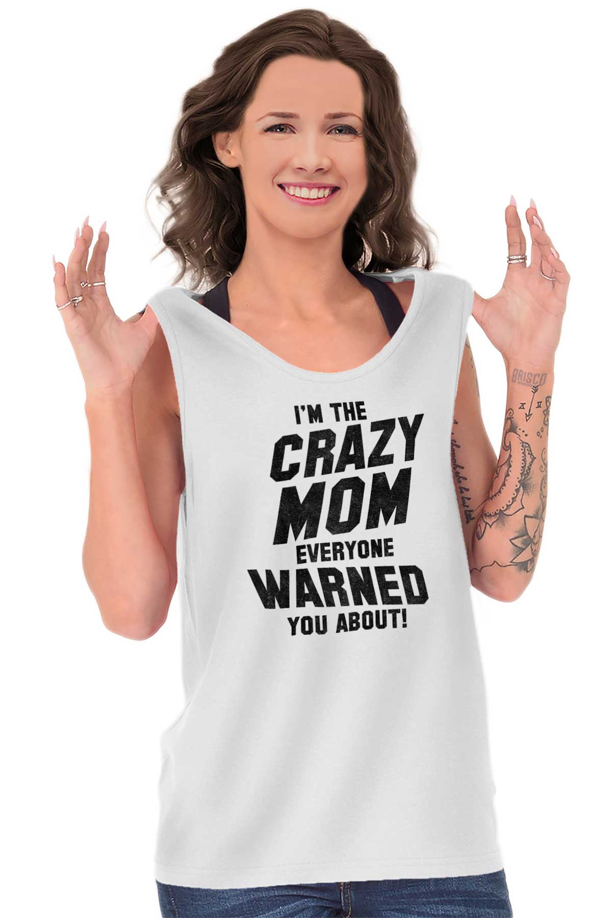 I'm the Crazy Mom Hilarious Mothers Tank Top Tee Shirt Women Brisco ...