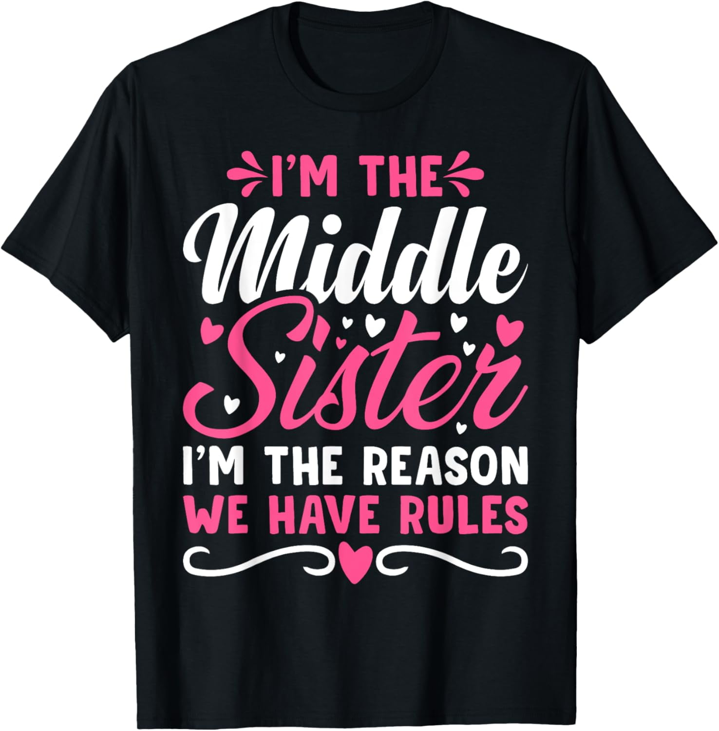 I'm the Middle Sister Big Middle Child Little Sibling T-Shirt - Walmart.com