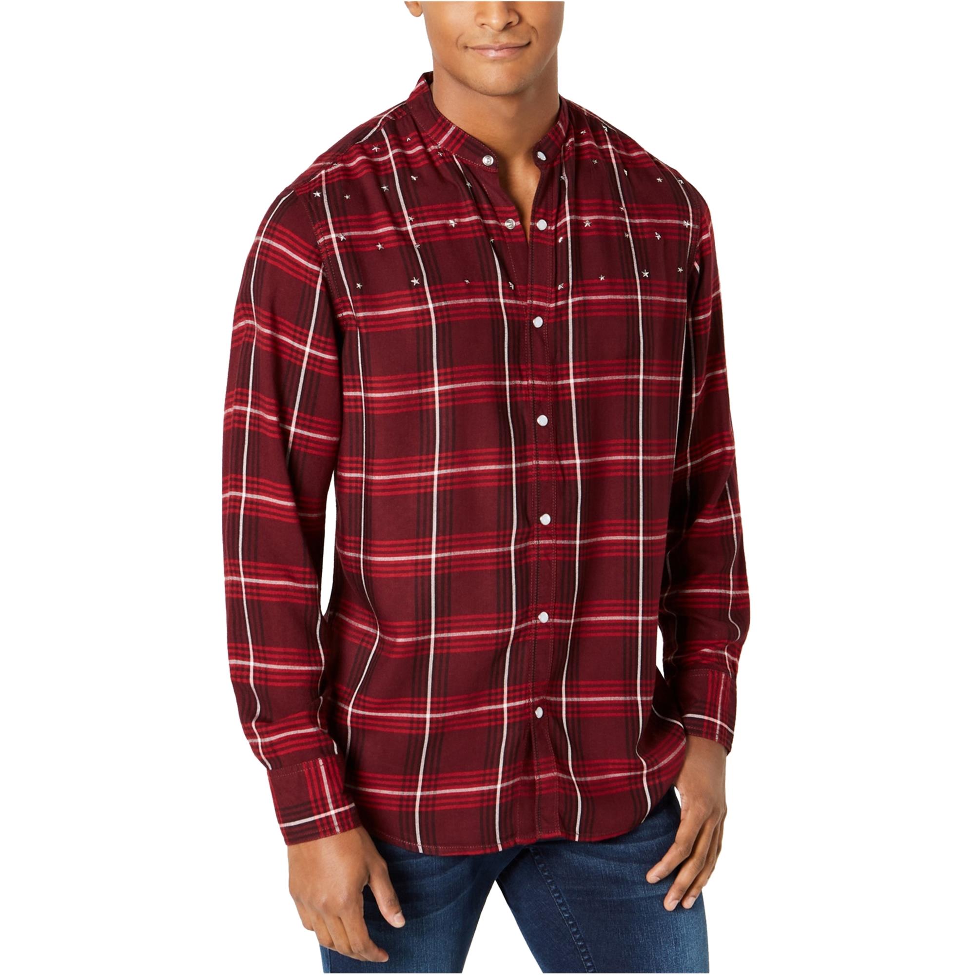 I.n.c. Mens Studded Windowpane Shirt, Size Large - Walmart.com