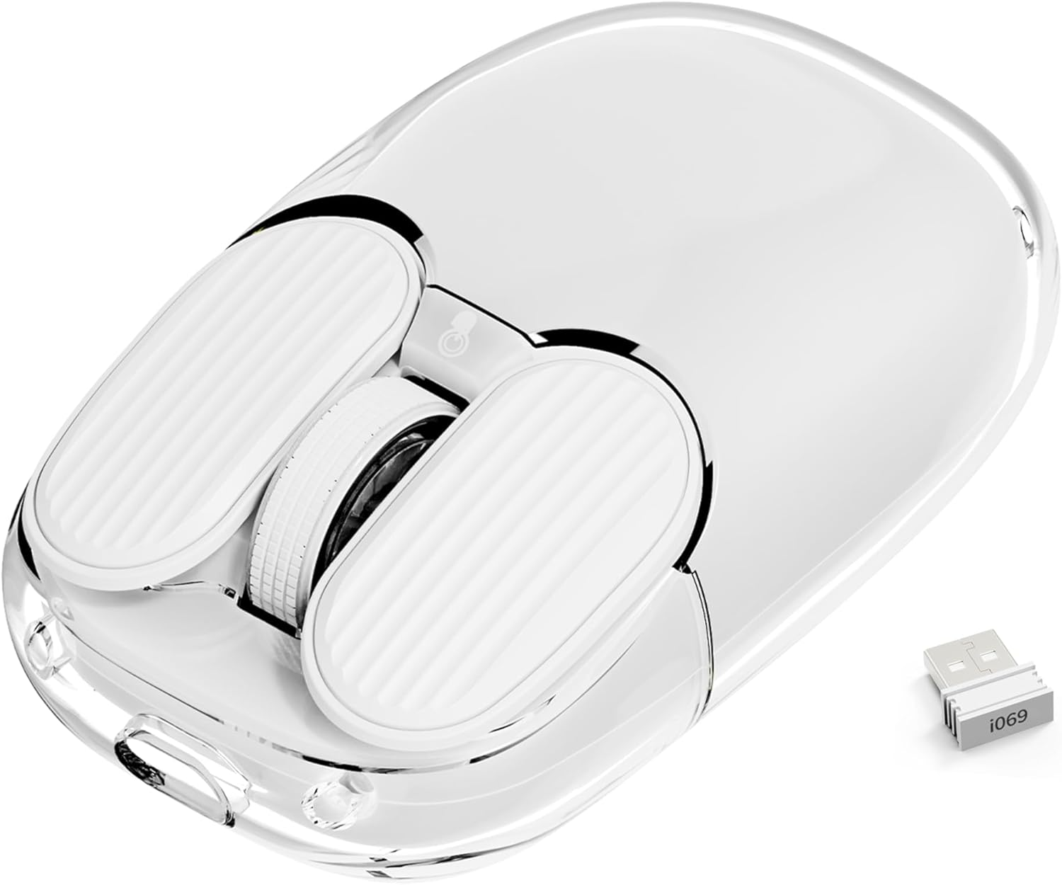 I069 2.4Ghz Wireless Gaming Mouse,Portable Fully Transparent Mice,Rgb ...