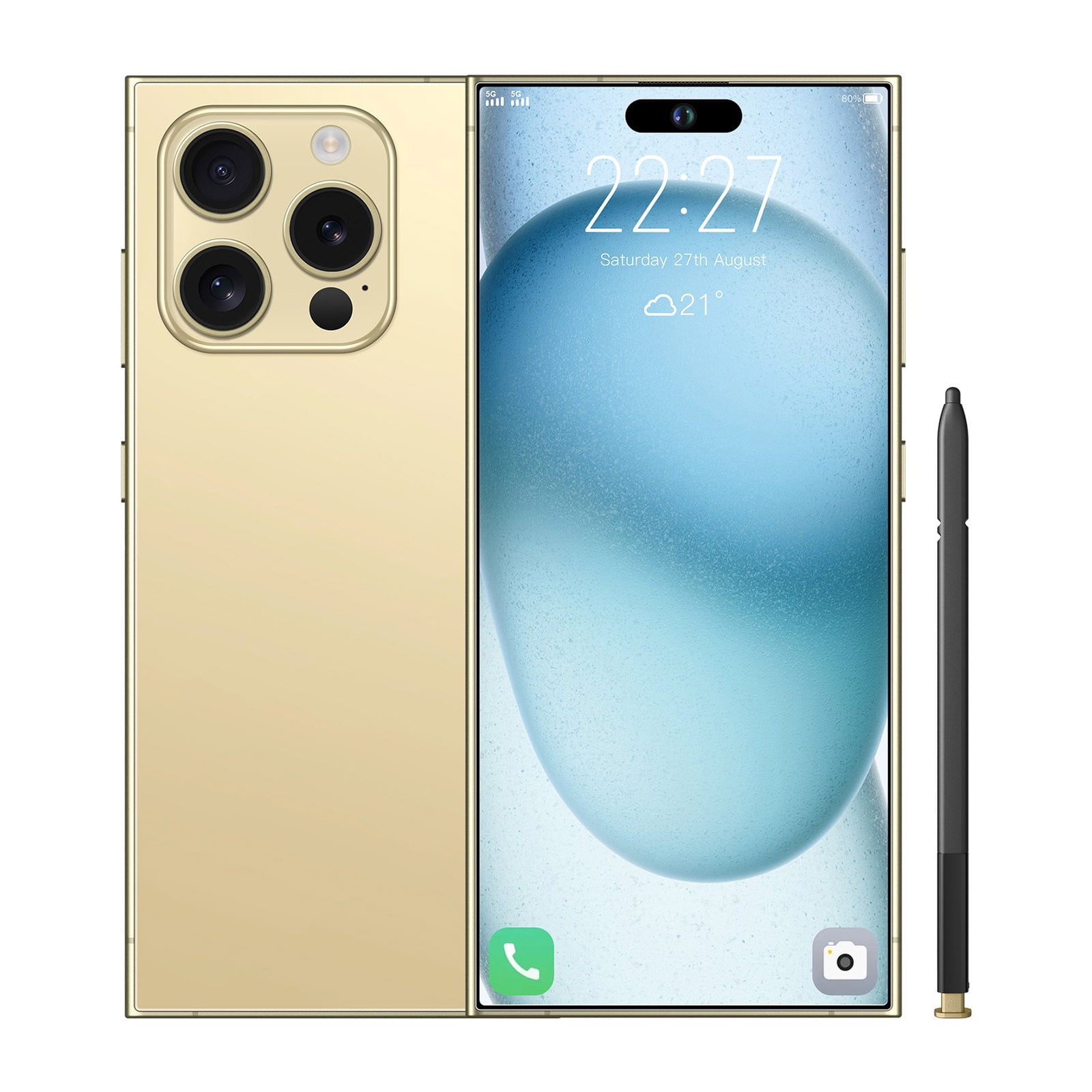 I15 Ultra Unlocked Cell Phones 4G Smartphone Android8.1 6.6Inch Large ...