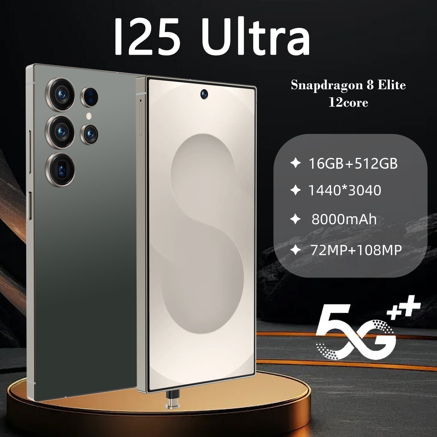 I25 Ultra 5G Unlocked Smartphone, 6.9" HD Screen, 16GB+512GB Android 14 ...