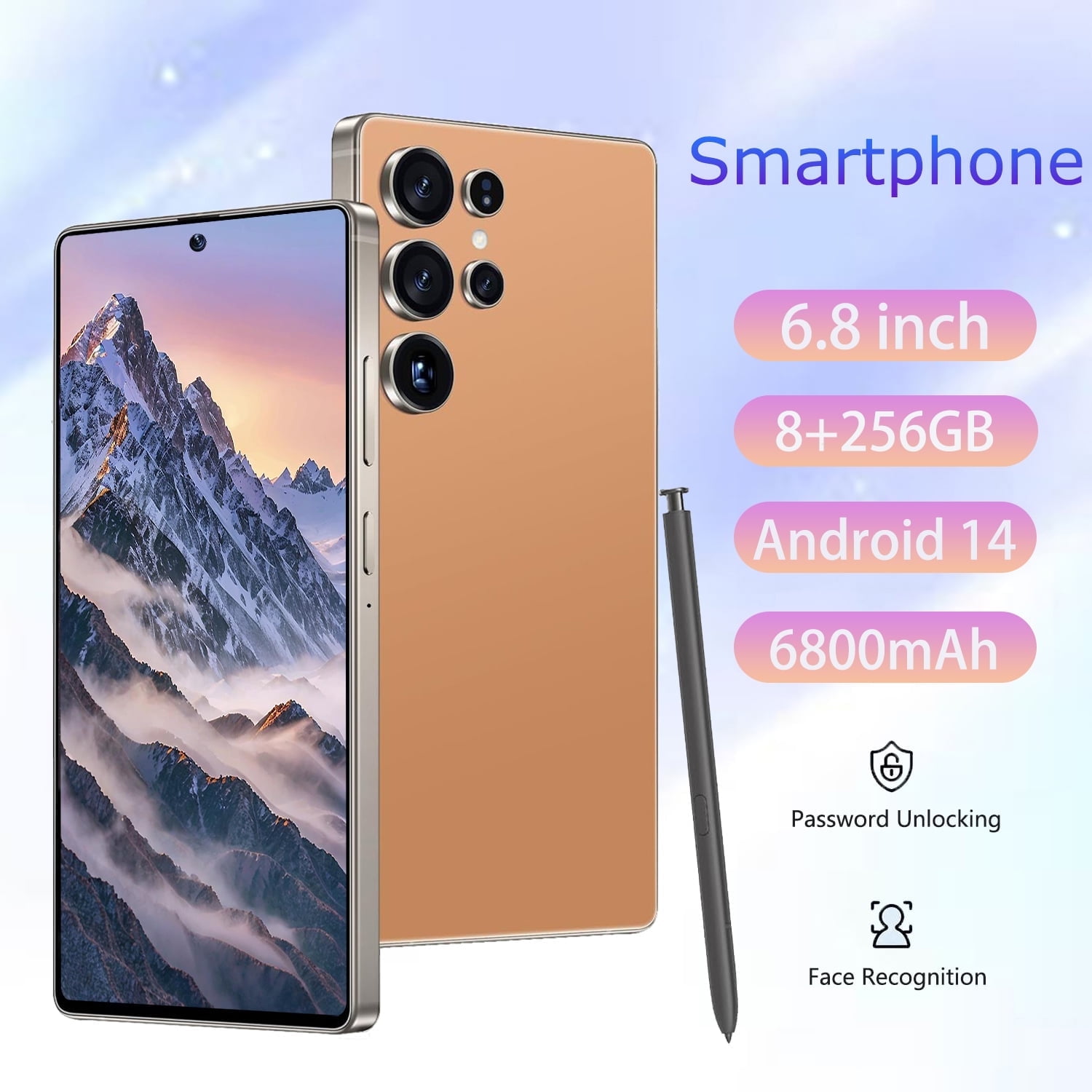 I25 Ultra Unlocked Smartphone, 8+256GB Unlocked Phone, 6.8" HD+ Display ...