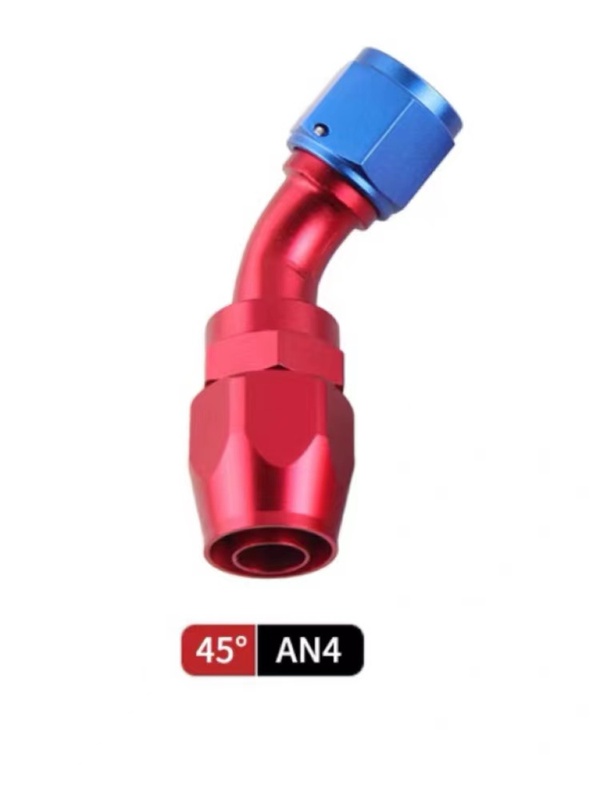 I33T AN4 Aluminum Swivel Hose End 45 Degree Swivel Hose Fitting Oil ...