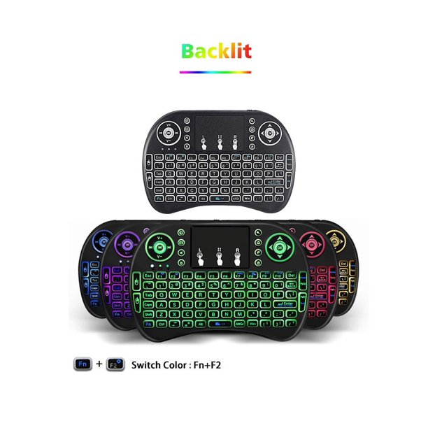 I8 Air Mouse Remote Controller Backlit Wireless Keyboard Touchpad ...