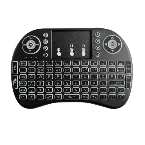 TV xStream Mini Backlit Wireless Keyboard, 2.4GHz USB Dongle, Touchpad ...
