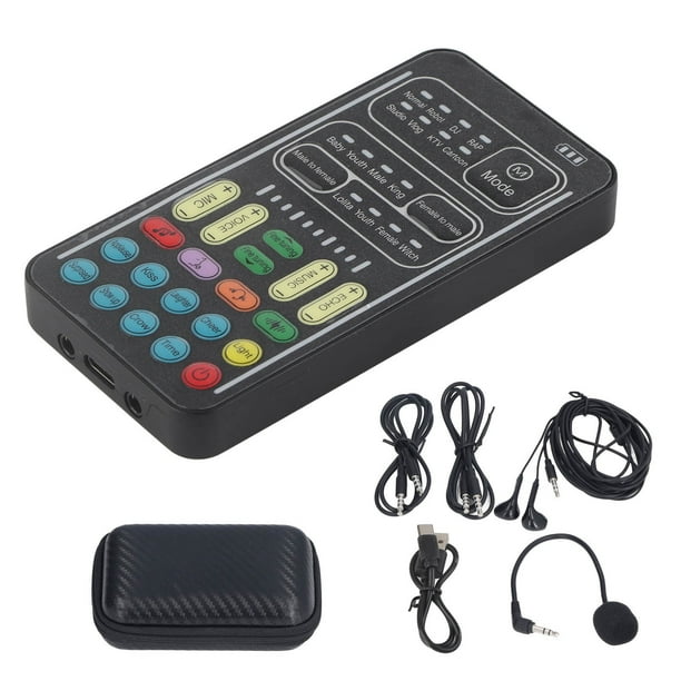 I9 Voice Changer Set Multifunction Portable Recording Mini Sound Card ...