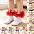 IAJDKMEK Girls Breathable Dance Socks - Lace Trim Fancy Socks for ...