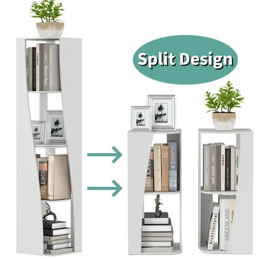 Free Shipping! Qunbio 5 Tier Rotating Bookshelf, 360 Degrees Revolving ...