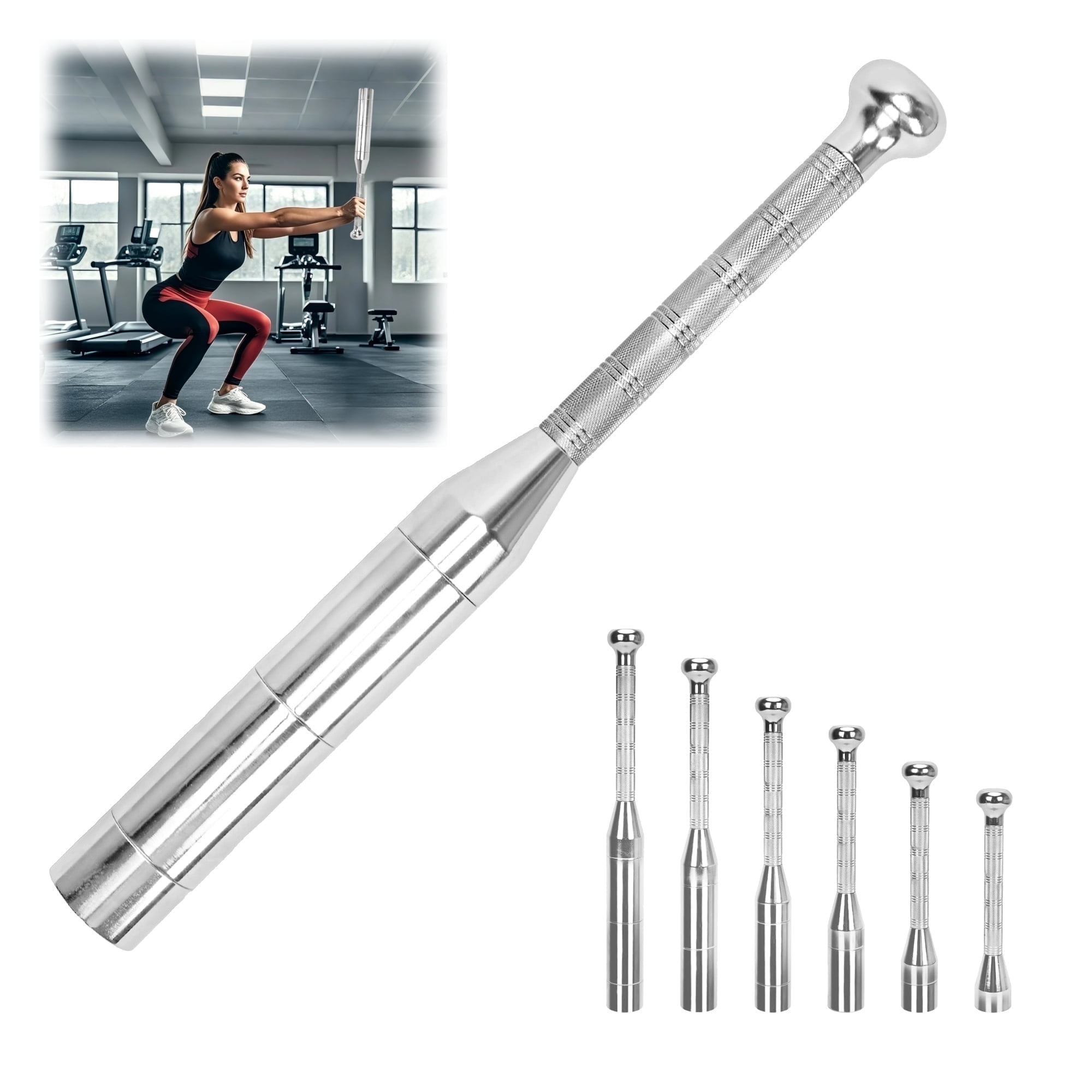 IAJXWI Adjustable Macebell Clubbell(6.6-17.6 lb), Steel Weighted Club ...