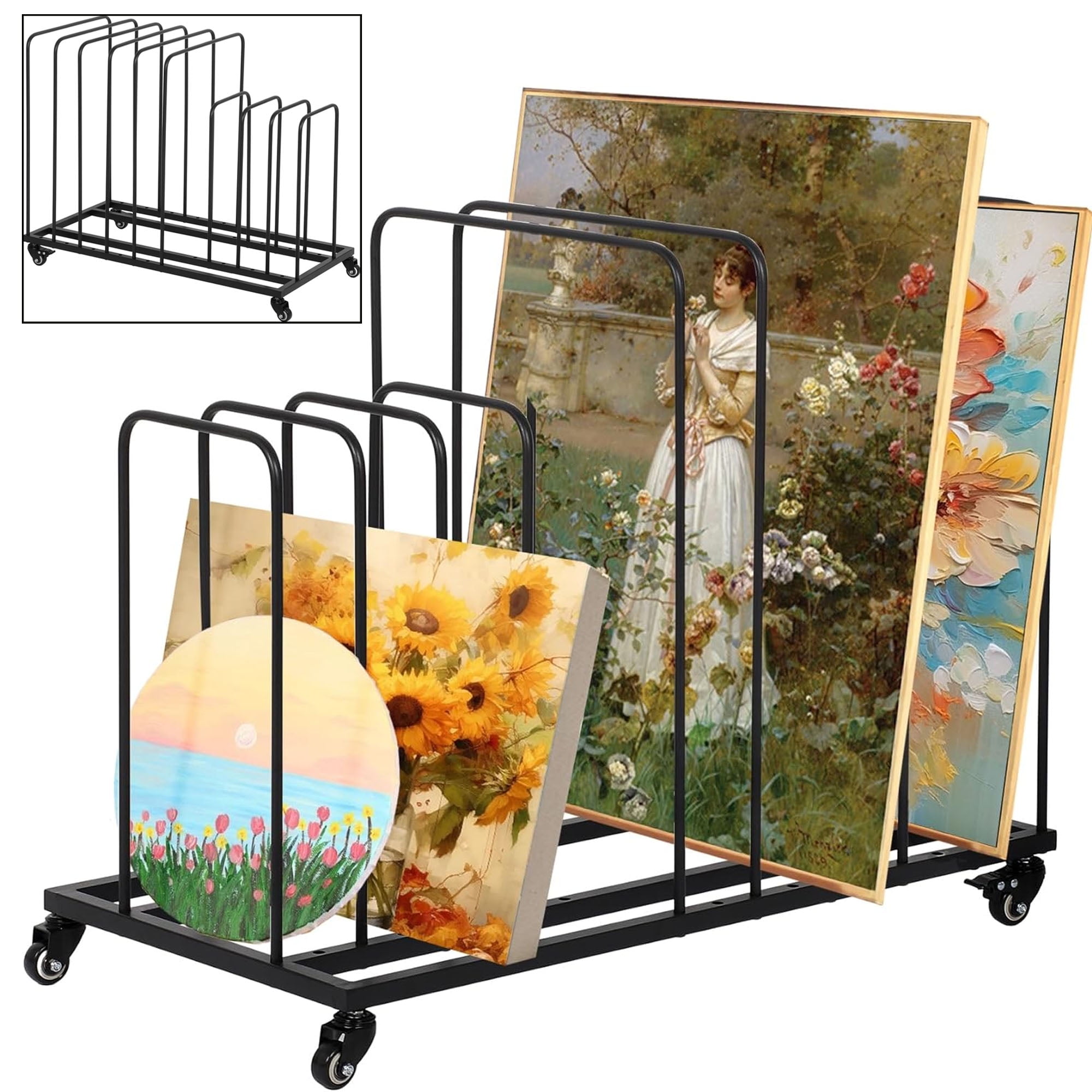 IAJXWI Large Art Canvas Storage Rack 33.5 x 17.3 x 27in, Adjustable Art ...
